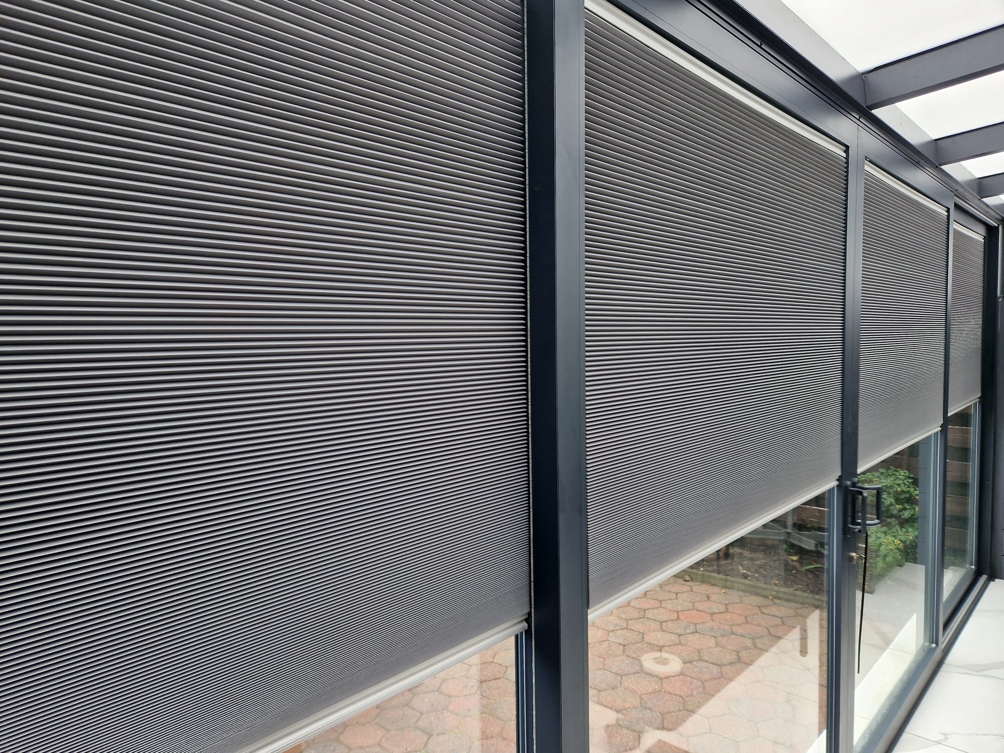 Veranda schuifpui gordijn - Plisse XXL (Plissé op maat)